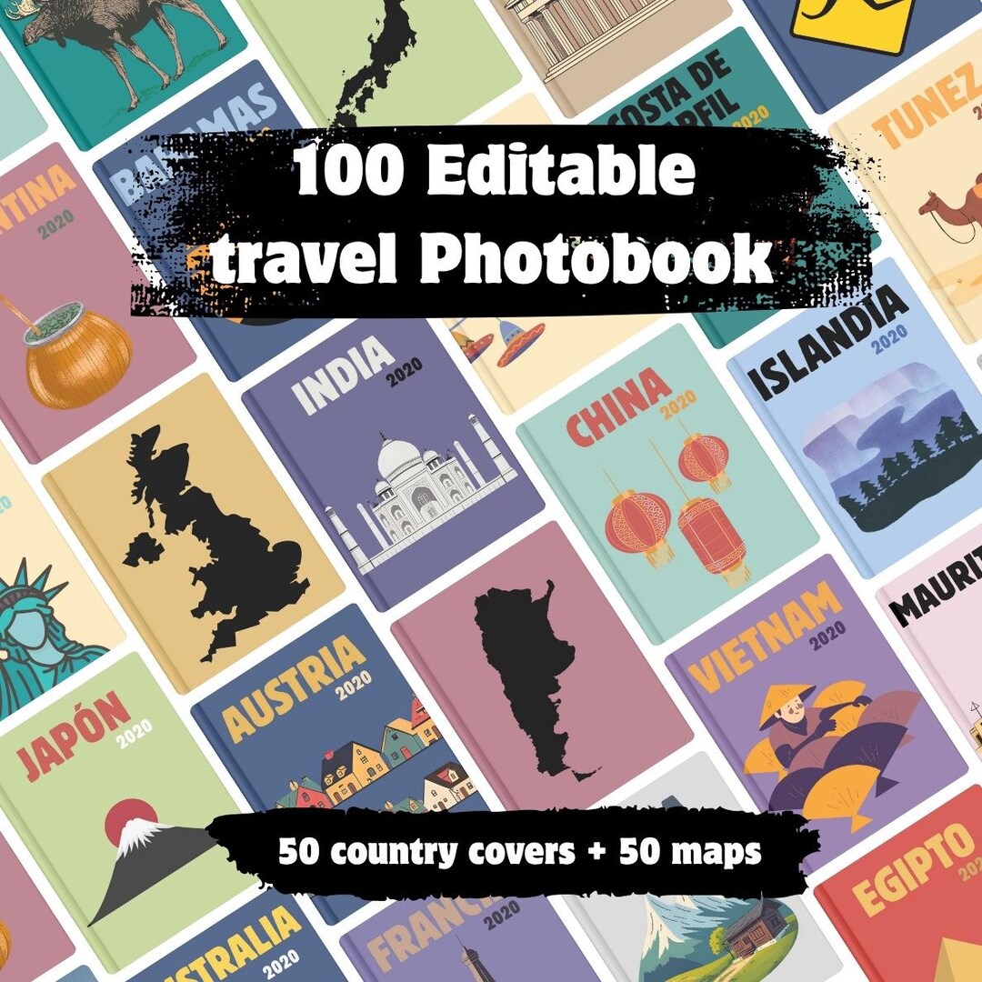 100 Travel Photo Book Templates, Fully Customizable Travel Photo Book ...