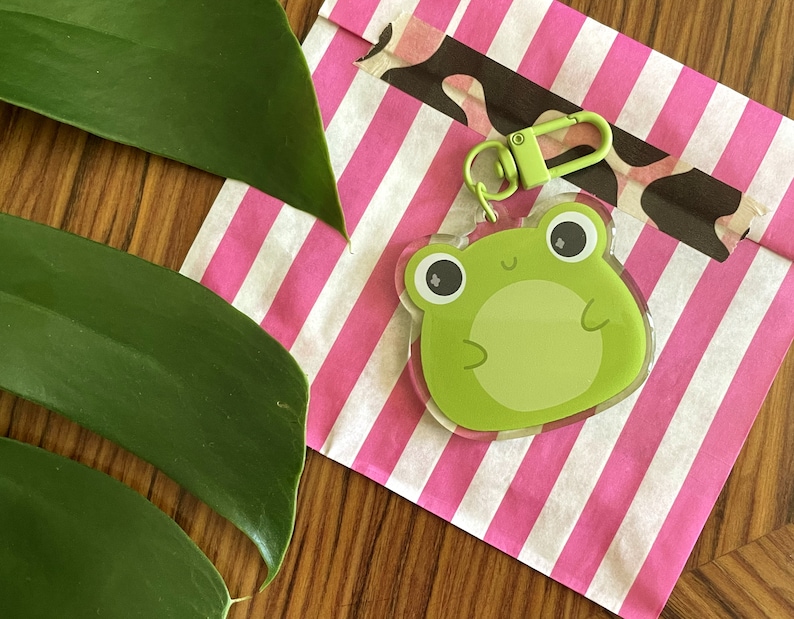 Froggy Frog Blob - Kawaii Green Key Ring Charm Gift - Etsy