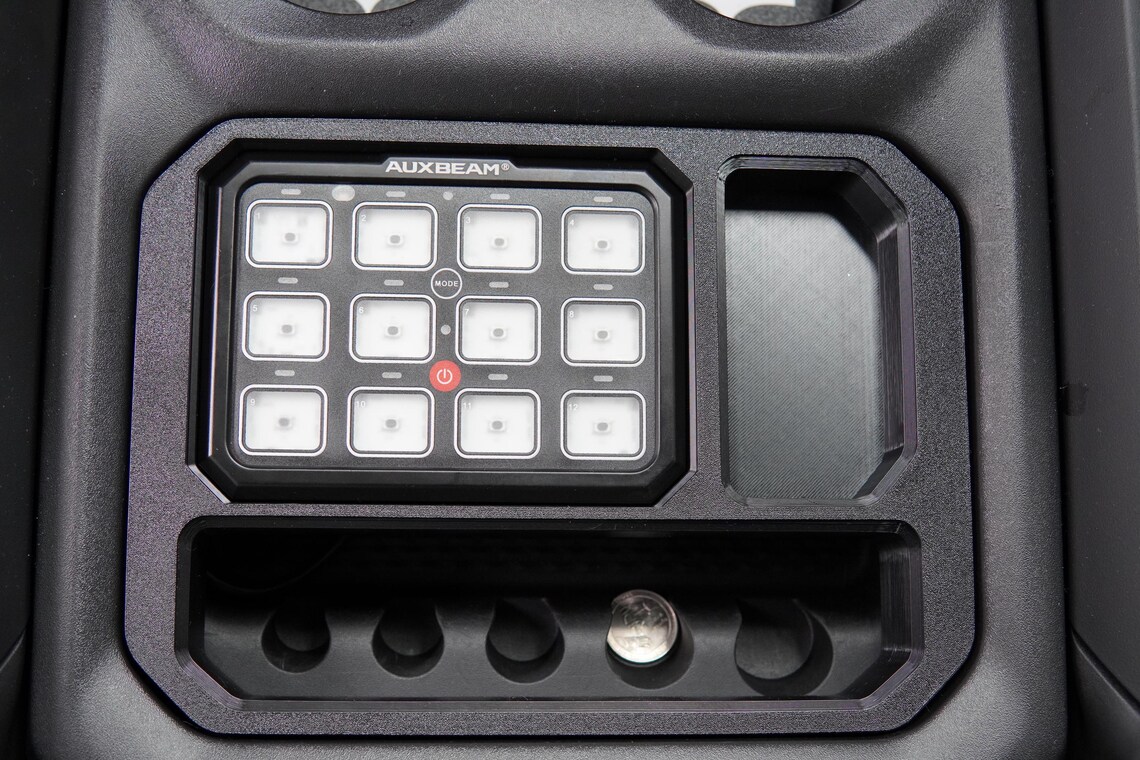 2019+ Ram Truck Center Console Auxbeam 12-gang Switch Panel Mount and ...