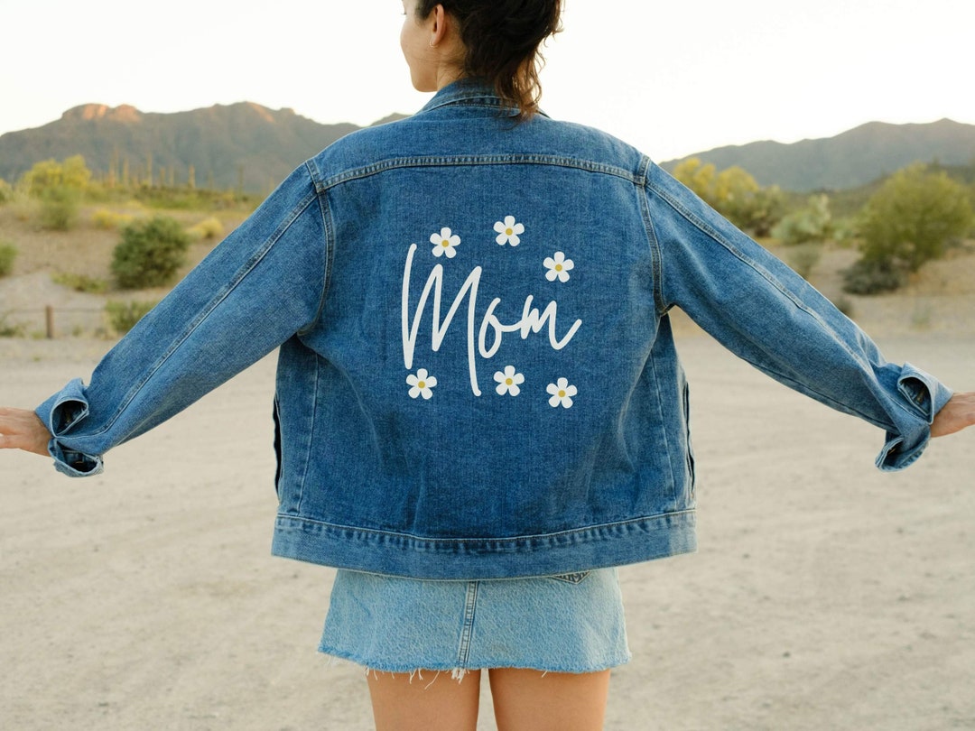 Mom Denim Jacket, Mama Jean Jacket, Demin Jacket for Mom, Gift for New ...