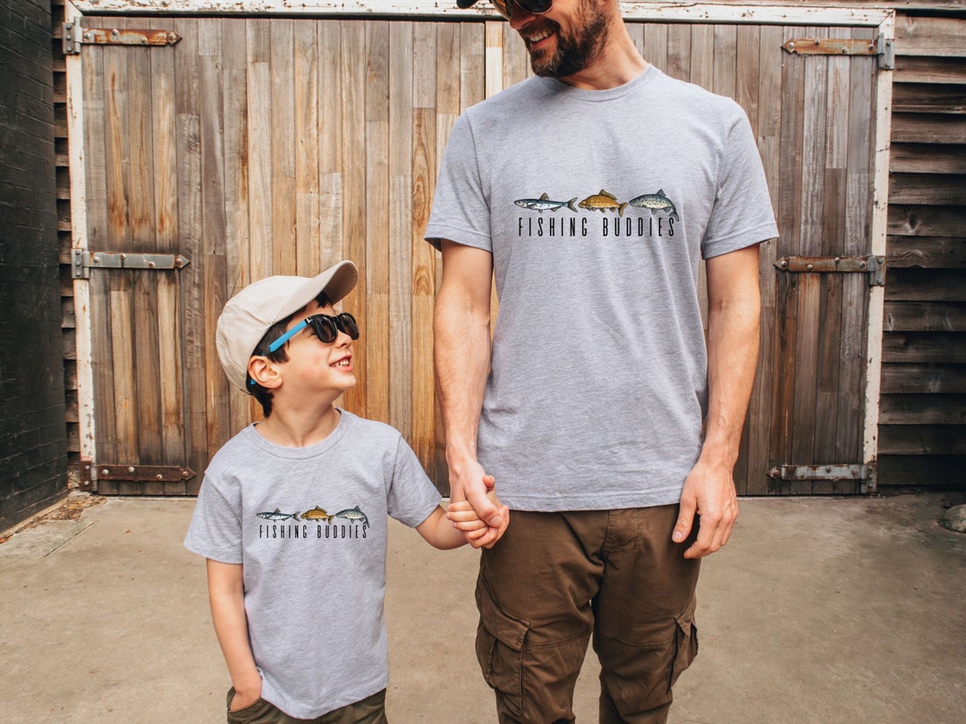 Father Son Fishing Buddies T-shirt, Matching Dad and Kid Shirts, Father Son Fishing Shirts ...