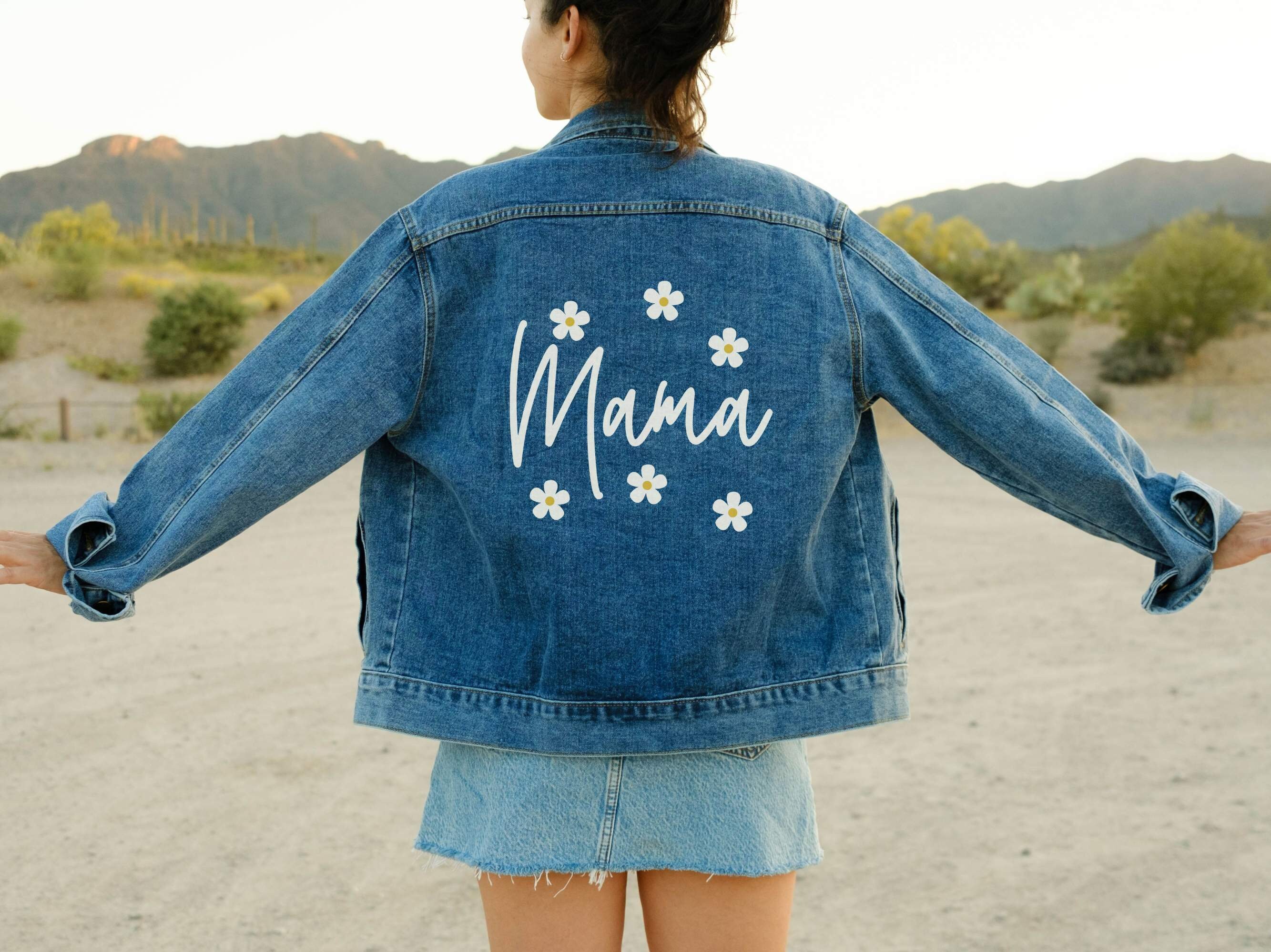 Mama Denim Jacket, Mom Jean Jacket, Gift for New Mom, Mother's Day Gift ...