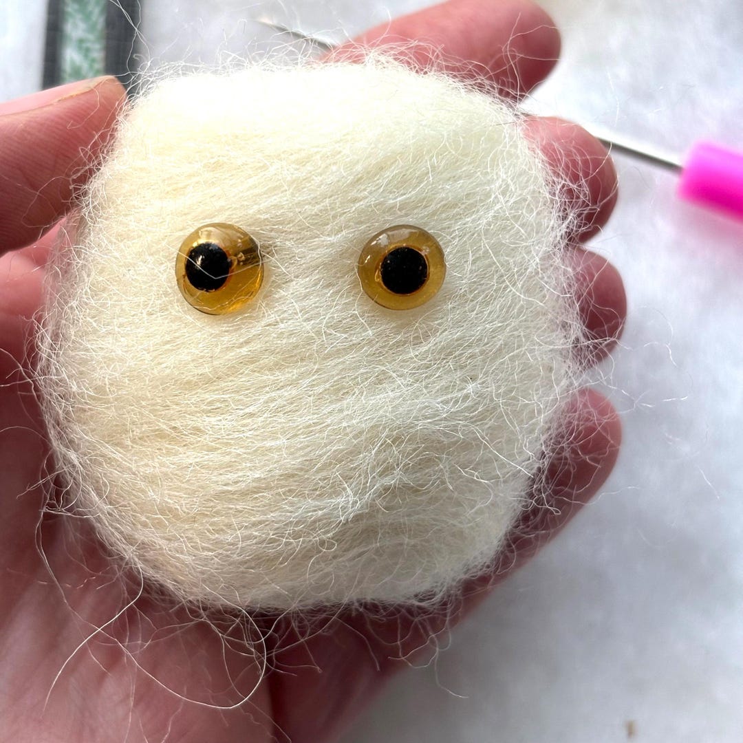Glass Eyes on Wire Pins for Needle Felting Wool Felted Animal, Handmade ...