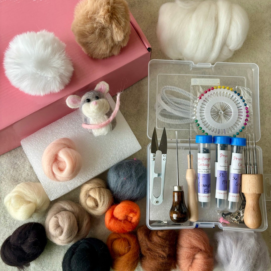 Needle Felting Starter DIY Wool Felt Animal Adult Craft Gift Kit ...