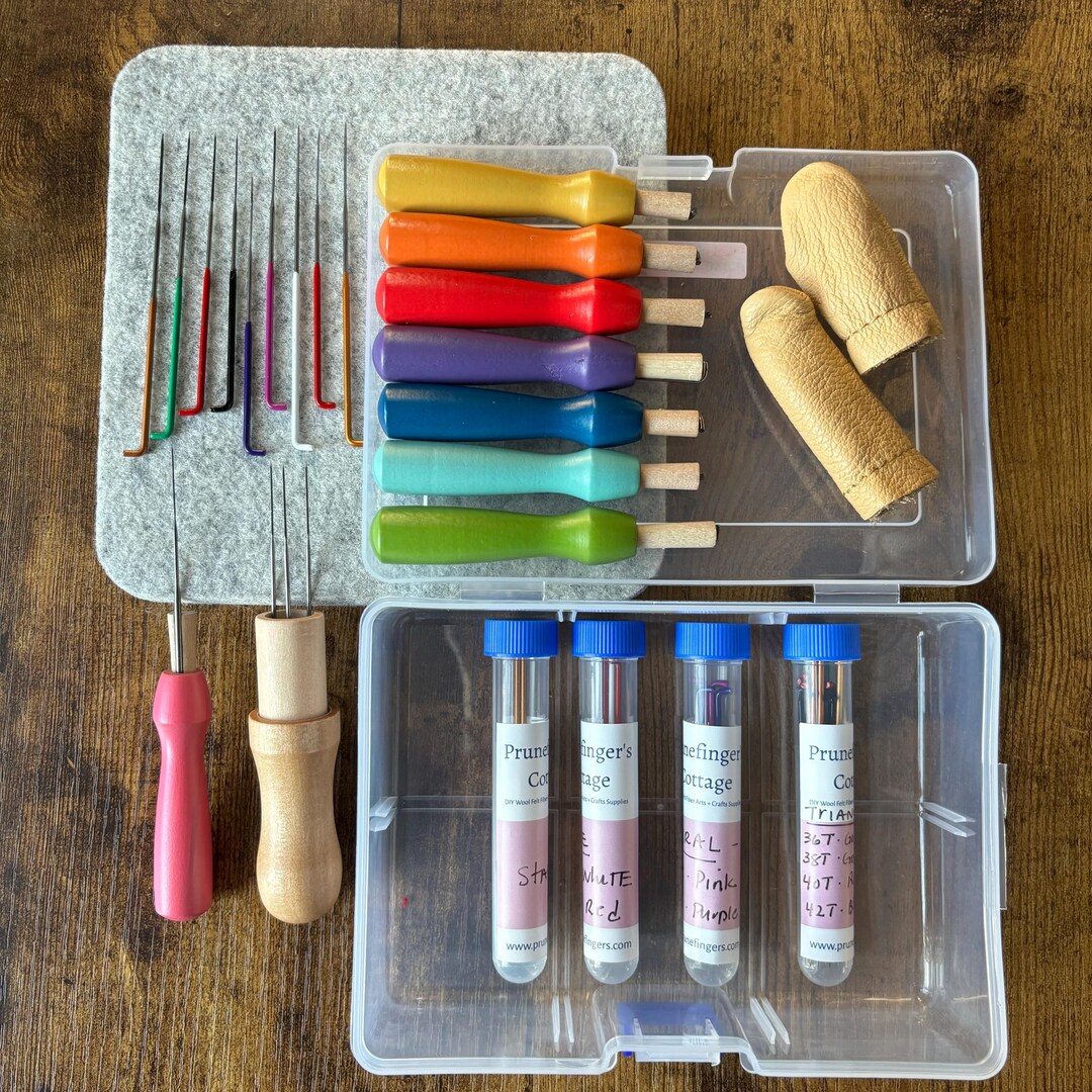 Needle Felting Kit Supplies Tool Box for Beginner Starter Wool Felt ...