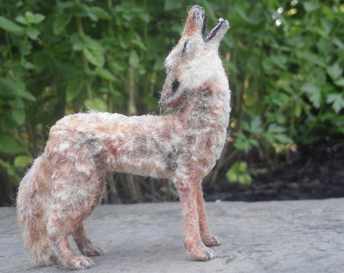 1:12 Scale Coyote; Realistic Miniature Dollhouse Pet; Ooak Coyote ...
