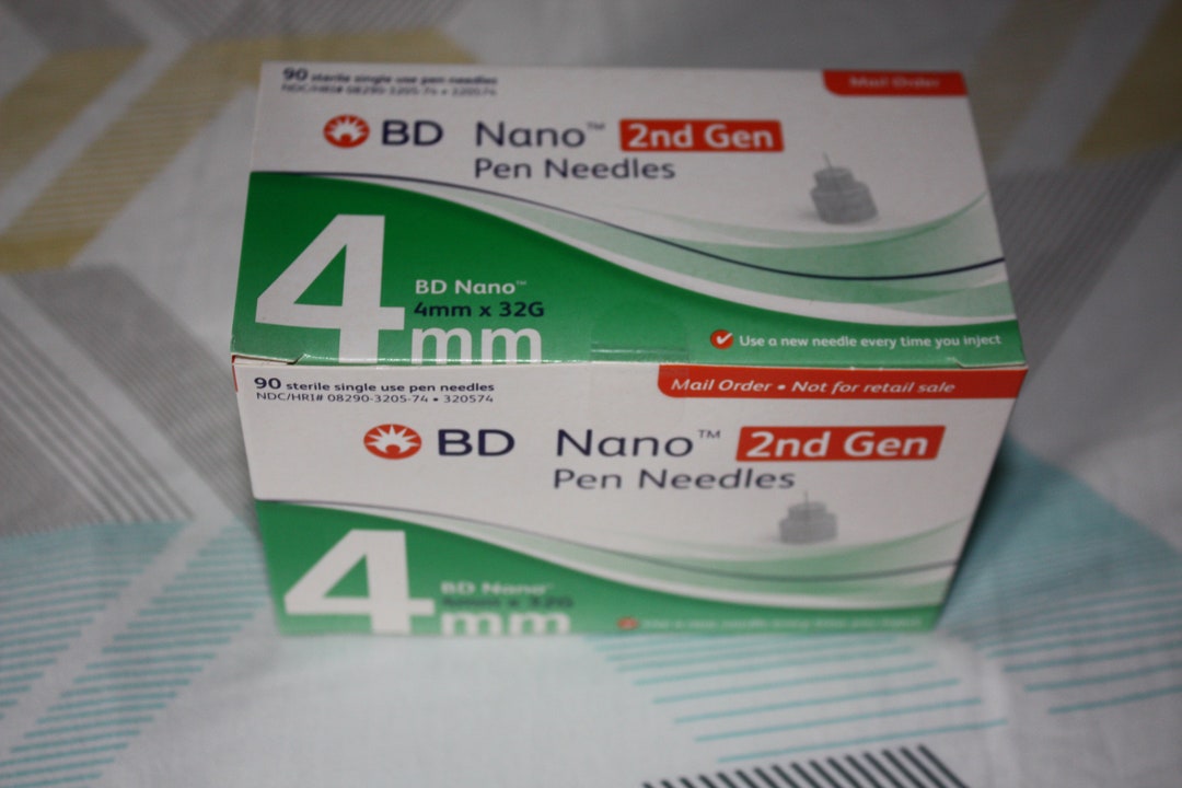 90 BD Nano 2nd Gen Pen Needles 4mm X 32g Exp Date 02-29-2028 - Etsy