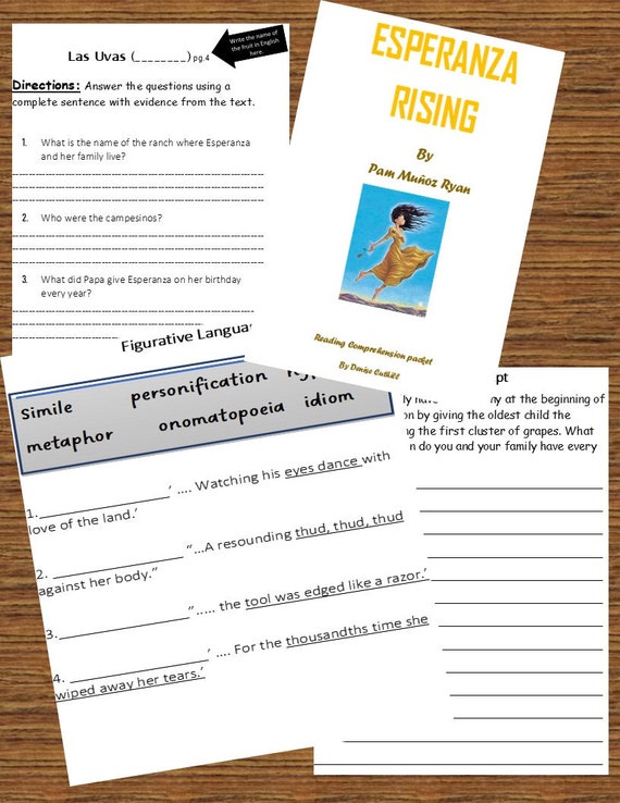 Esperanza Rising Worksheets