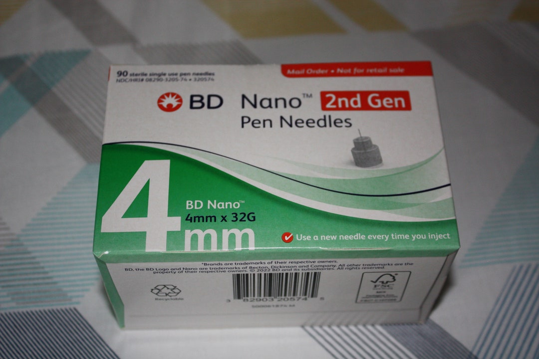 Bd Nano 2nd Gen Pen Needles 4mm X 32g 90 per Box Diabetic Exp 01-31 ...