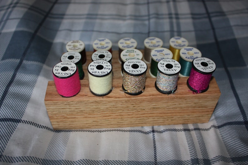 Fly Tying Thread Holder With Thread 3 Tier Hand Made Danville Axxel Uni ...
