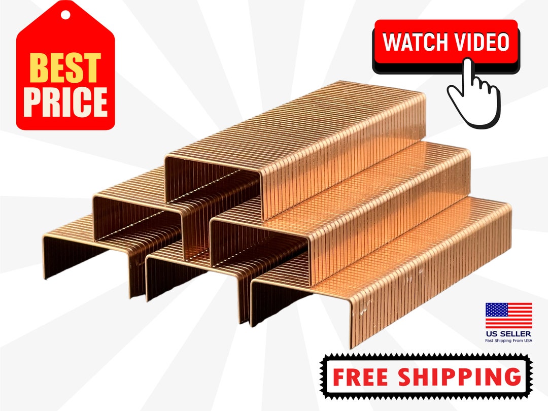VIDEO ! - 2000 Copper Carton Closing Staples (C5/8) Box Closer 1 1/4 X ...