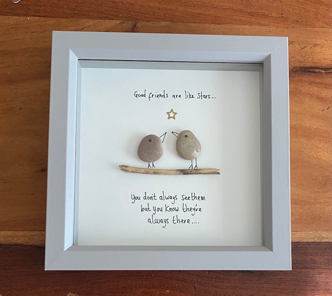 Friendship Pebble Art Friends Are Like Stars Birds - Etsy