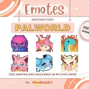 Palworld Twitch Emotes, Palworld Emotes, Twitch Emotes Palworld, Pal ...