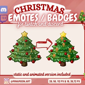 STATIC ANIMATED Christmas Tree Emote, Christmas Emotes, Animated Emotes ...