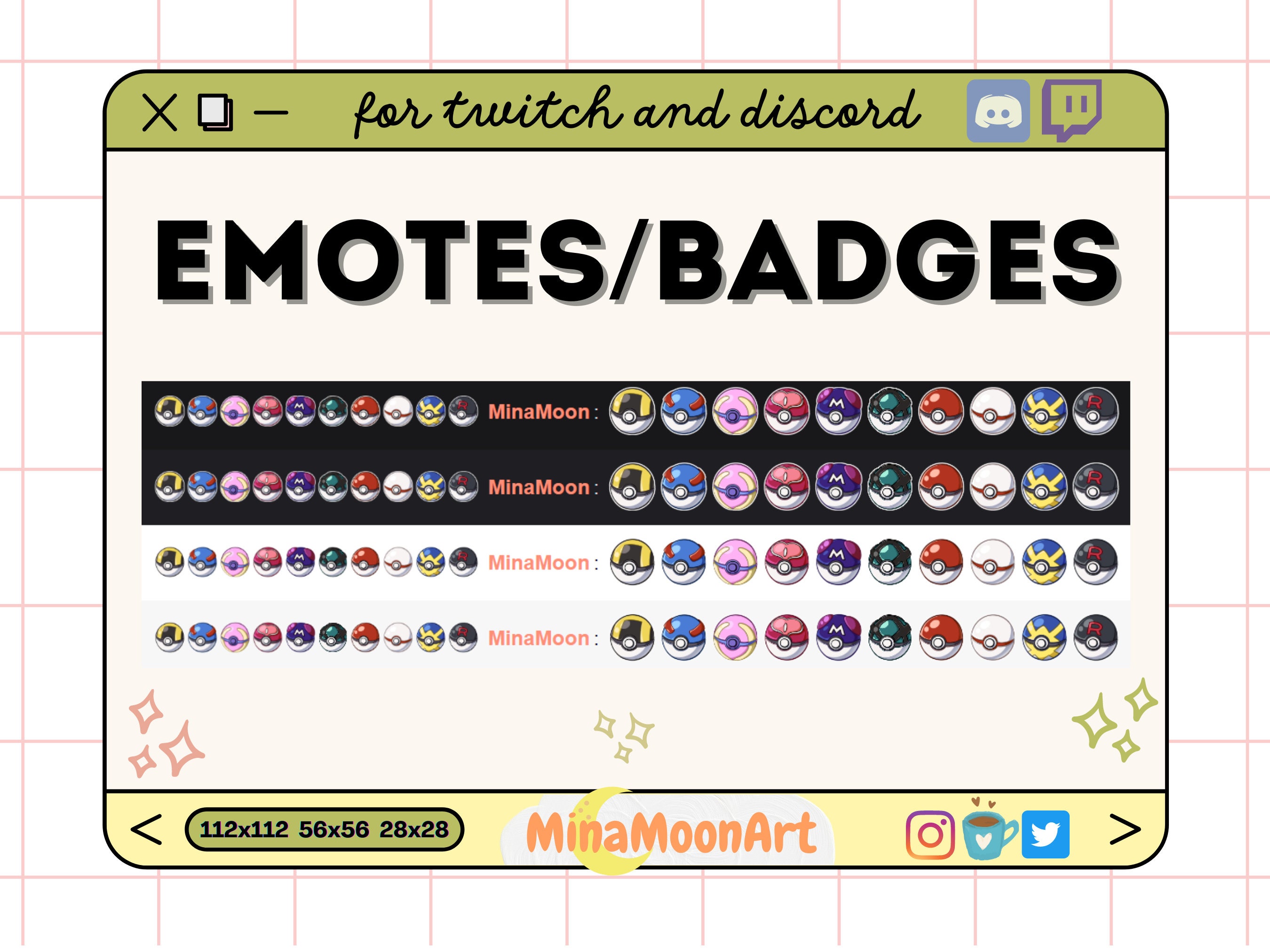 Pokeball Badges, Twitch Pokeball Sub Badges, Pokemon Ball Twitch Sub ...