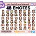 20 Emote Bases DIY, Emote Base Pack, Custom Chibi Anime Emote Template ...