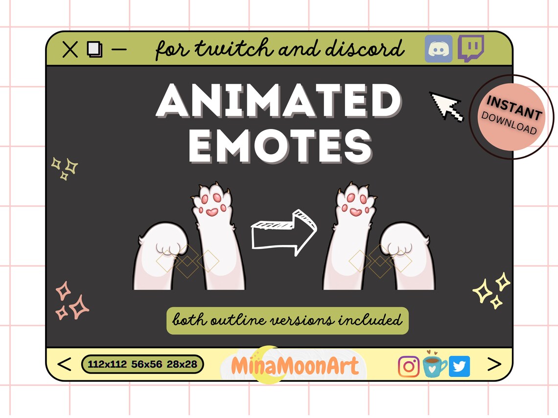 ANIMATED Paw Emote, Animated Cat Emote, Animated Emote, Cute Emote ...