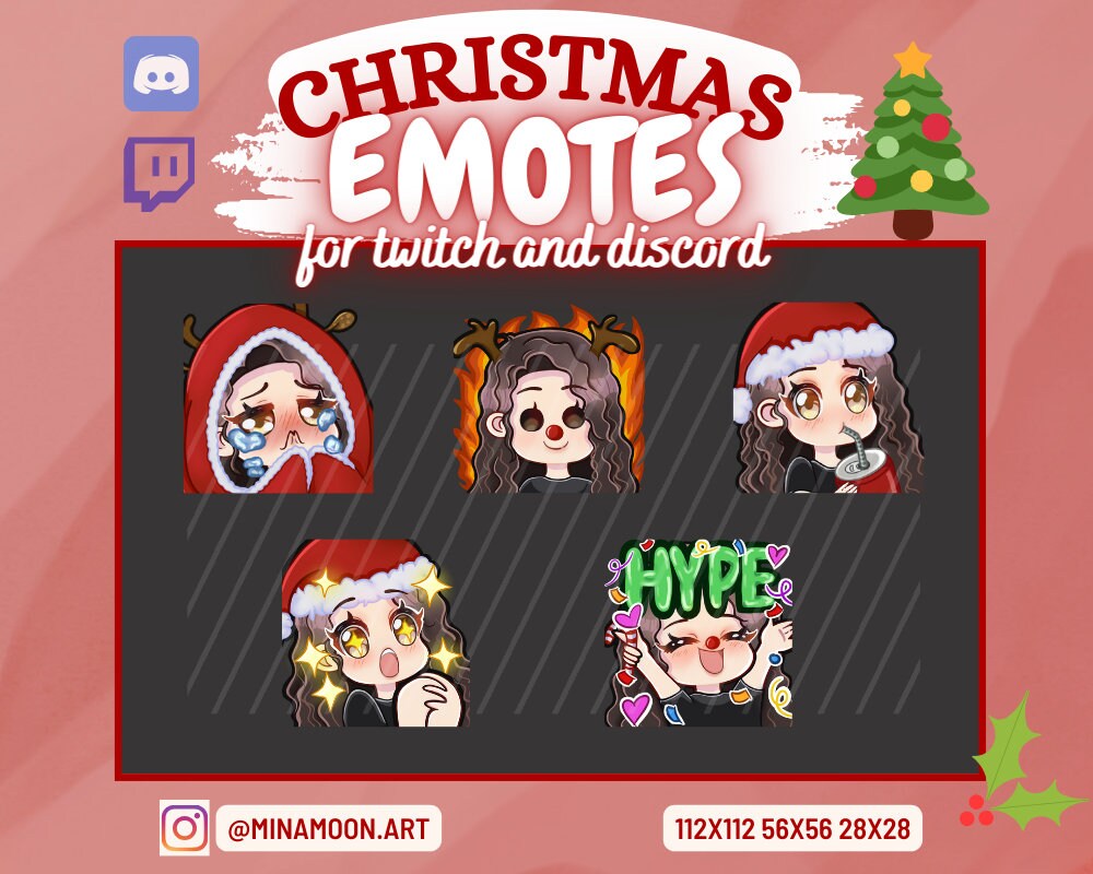 Weihnachten Lockiges Haar Twitch Emotes Weihnachten, Braunes Lockiges ...