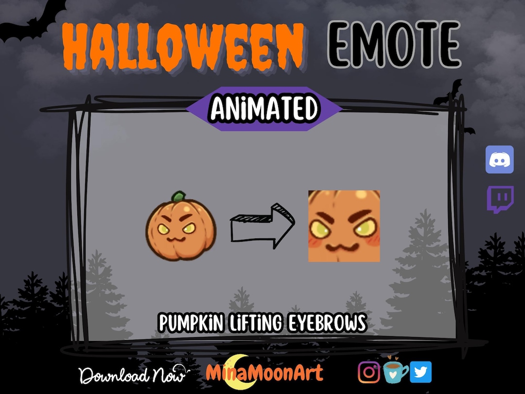 ANIMATED Pumpkin Emote, Halloween Pumpkin Emote, Animated Twitch Emote ...