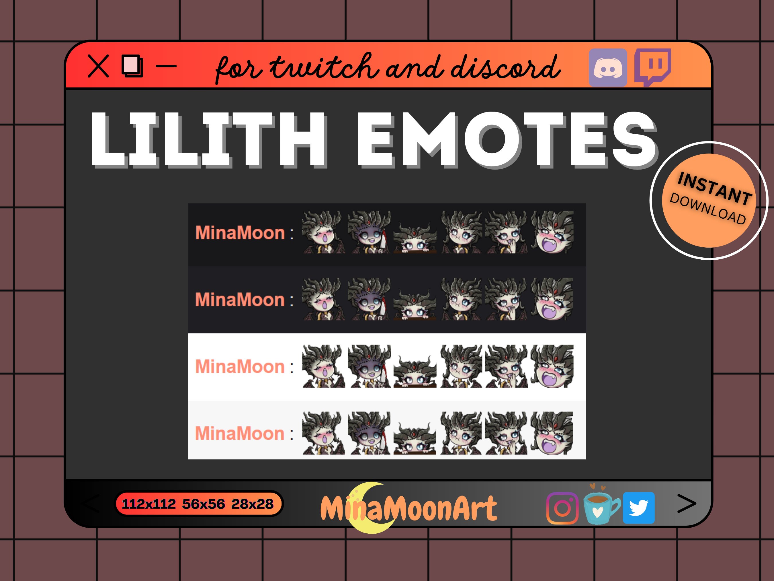 Diablo 4 Lilith Twitch Emotes, Diablo Lilith Emotes, Twitch Emotes ...