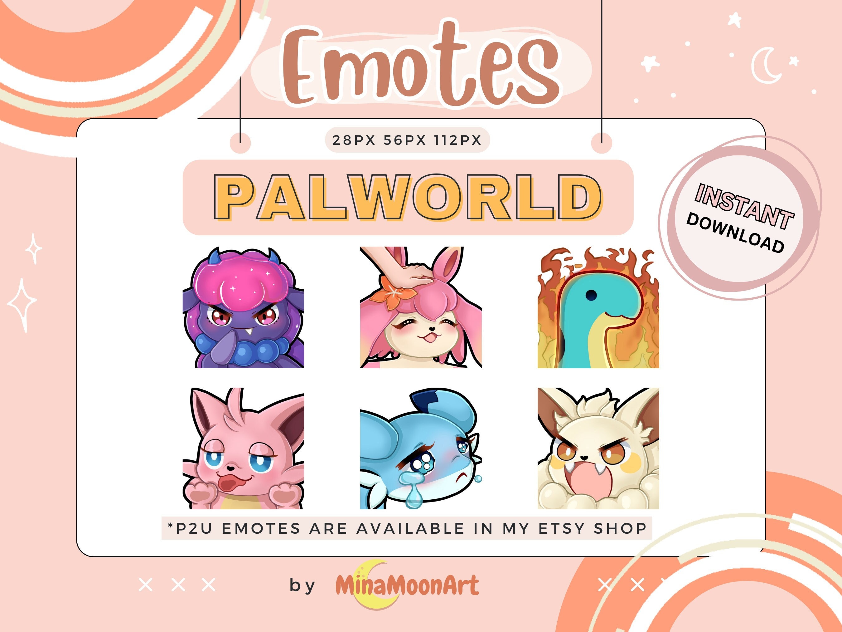 Palworld Twitch Emotes, Palworld Emotes, Twitch Emotes Palworld, Pal ...