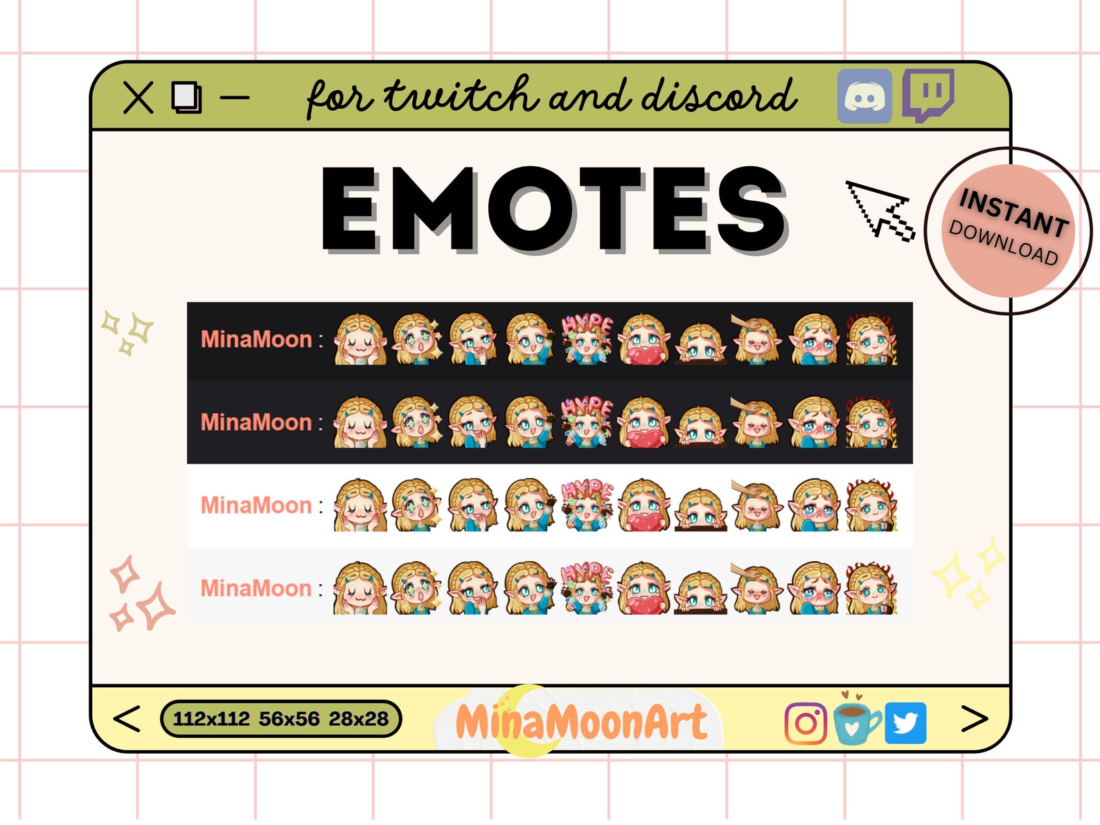 Static ANIMATED Zelda Emotes Set, Zelda Twitch Emotes, Twitch Emotes ...