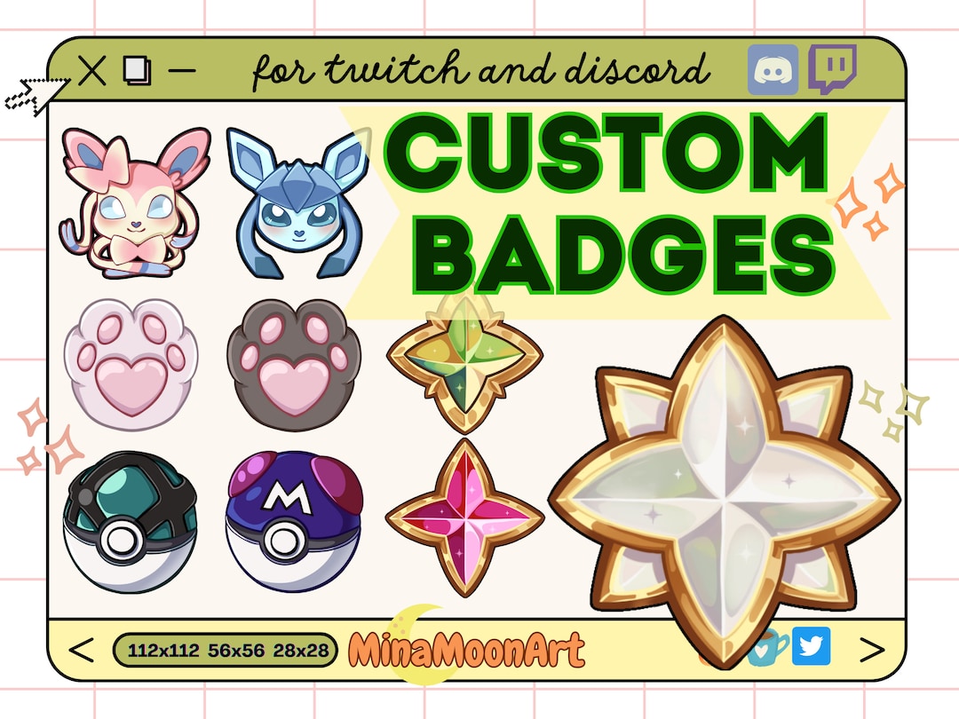 Custom Twitch Badges, Custom Sub Badges Twitch, Twitch Badges Custom ...