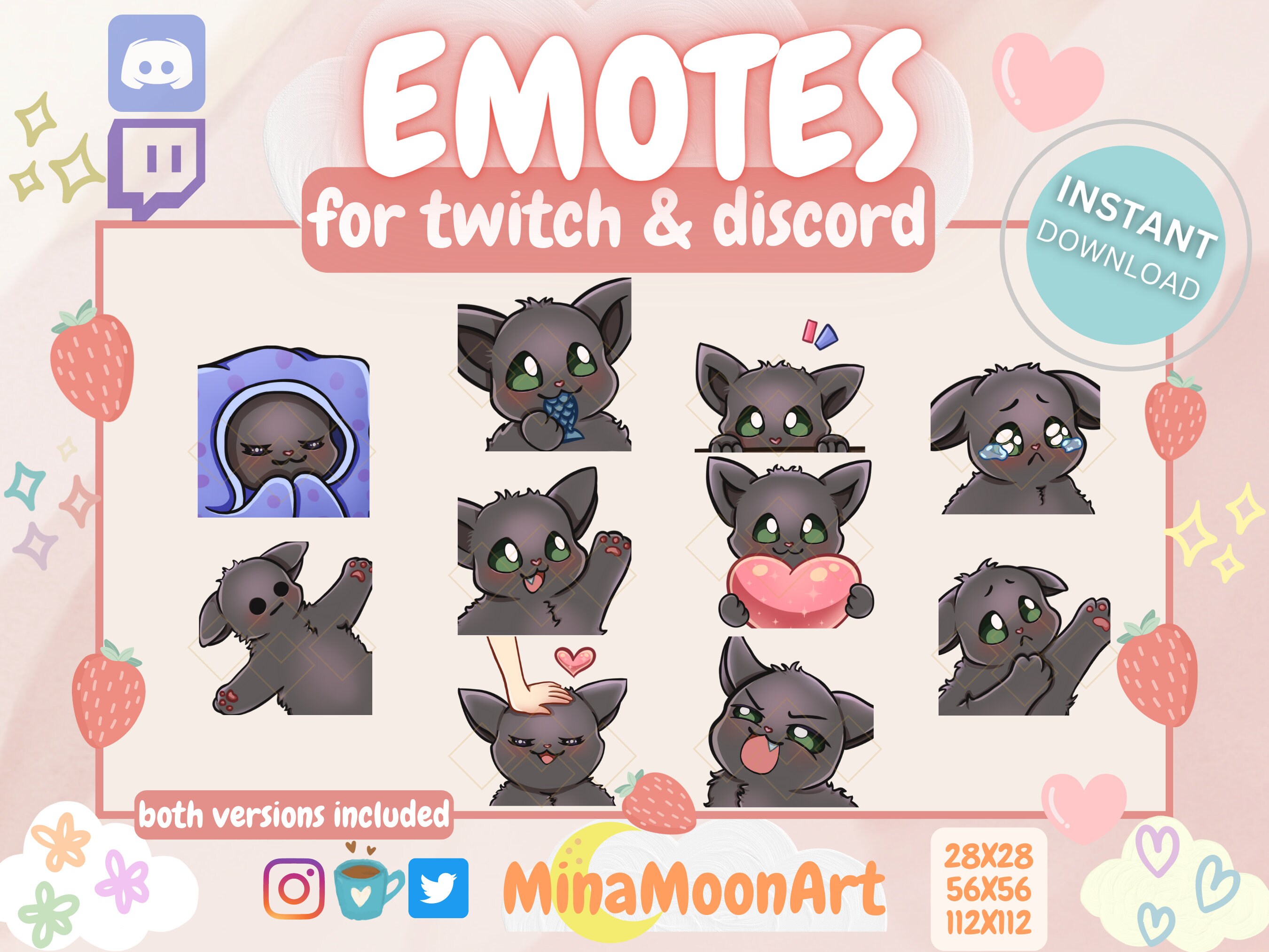 Gray Cat Twitch Emotes Grey Cat Emotes Twitch Emotes Cat - Etsy