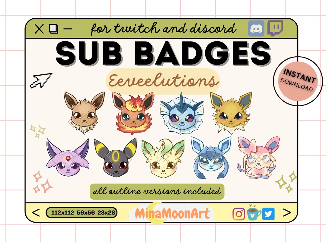 Eeveelutions Badges, Twitch Eevelutions Sub Badges, Eeveelutions Twitch ...