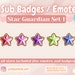 Star Guardian Sub Badges Set 1, Twitch Star Guardian Emotes, Star ...