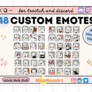 48 Custom Twitch Emotes Mega Pack, Custom Emote Twitch, Twitch Emote ...