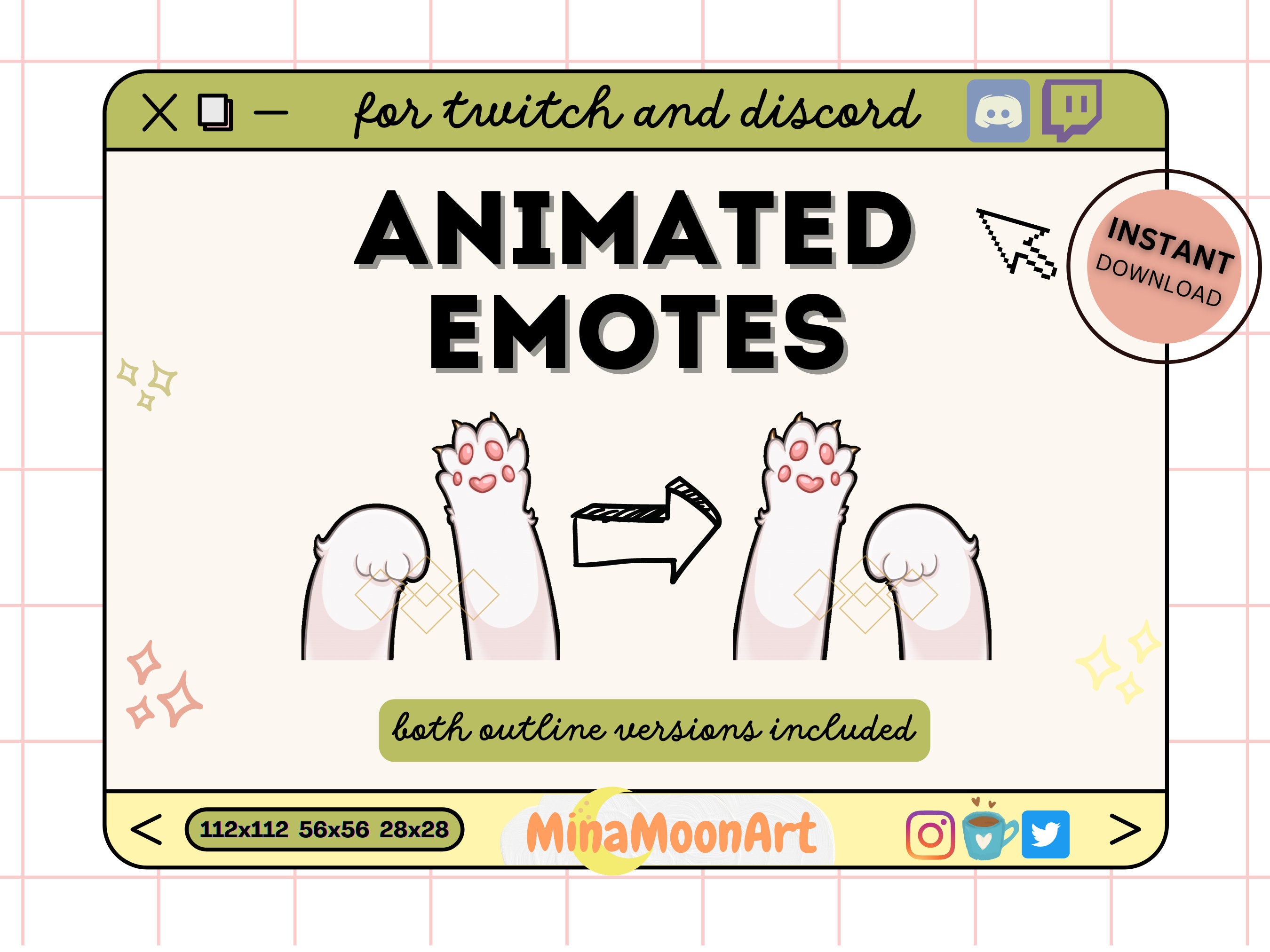 ANIMATED Paw Emote, Animated Cat Emote, Animated Emote, Cute Emote ...