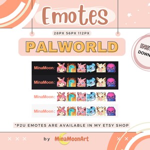 Palworld Twitch Emotes, Palworld Emotes, Twitch Emotes Palworld, Pal ...