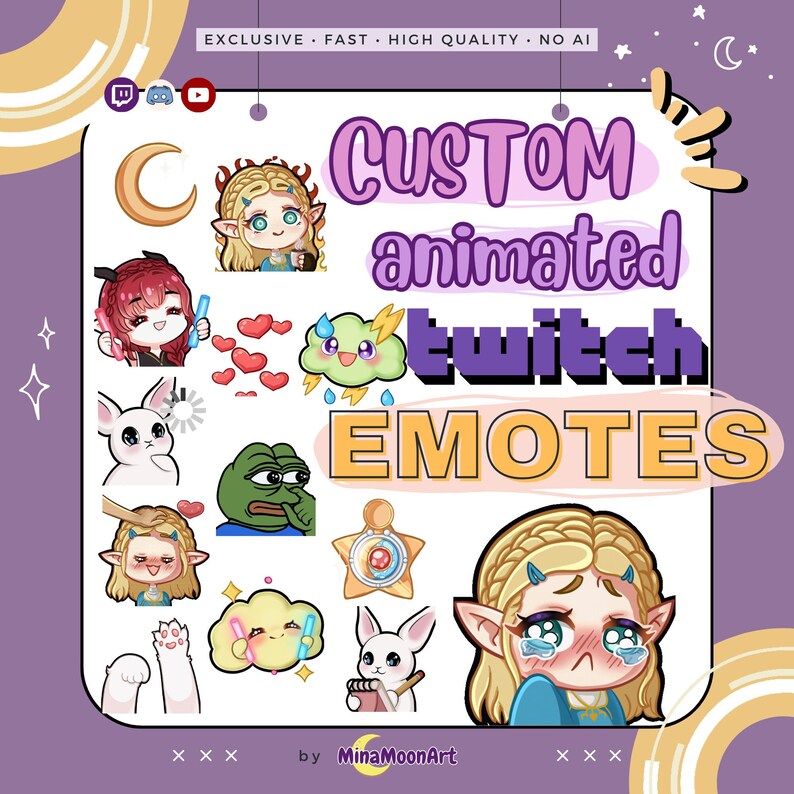 Custom Animated Twitch Emotes, Animated Emotes Twitch, Twitch Custom ...