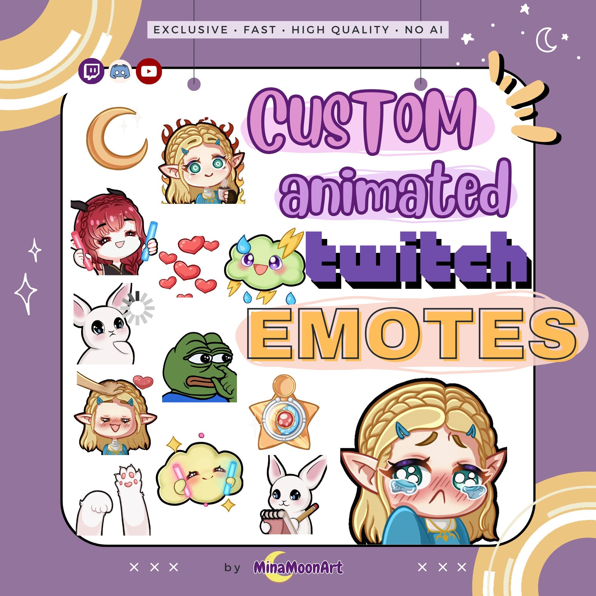 Custom Animated Twitch Emotes, Animated Emotes Twitch, Twitch Custom ...