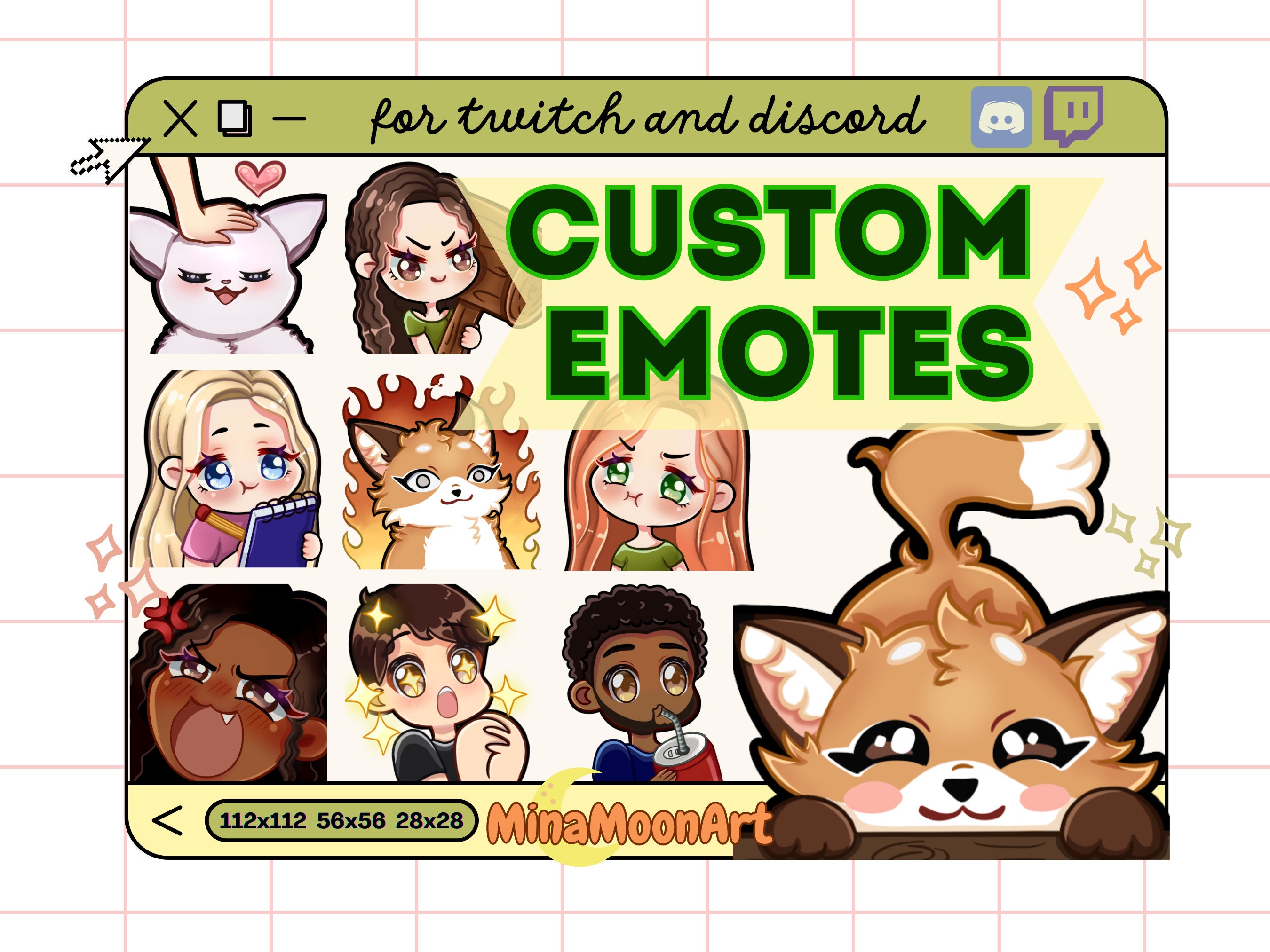 Custom Twitch Emotes, Custom Emotes Twitch, Twitch Emotes Custom, Chibi ...
