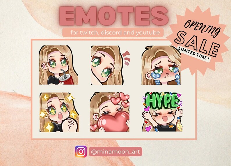 Blonde Hair Twitch Emotes 2/4, Blonde Hair Girl Emotes, Twitch Emotes ...