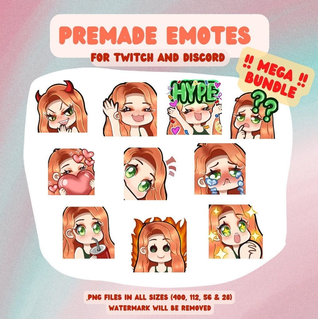 Ginger Hair Twitch Emotes, Ginger Hair Girl Emotes, Twitch Emotes ...