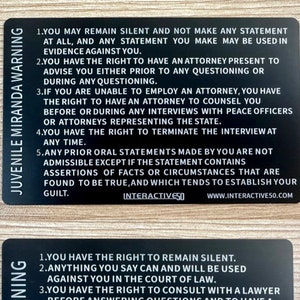 Metal Miranda / Juvenile Miranda Card - Etsy