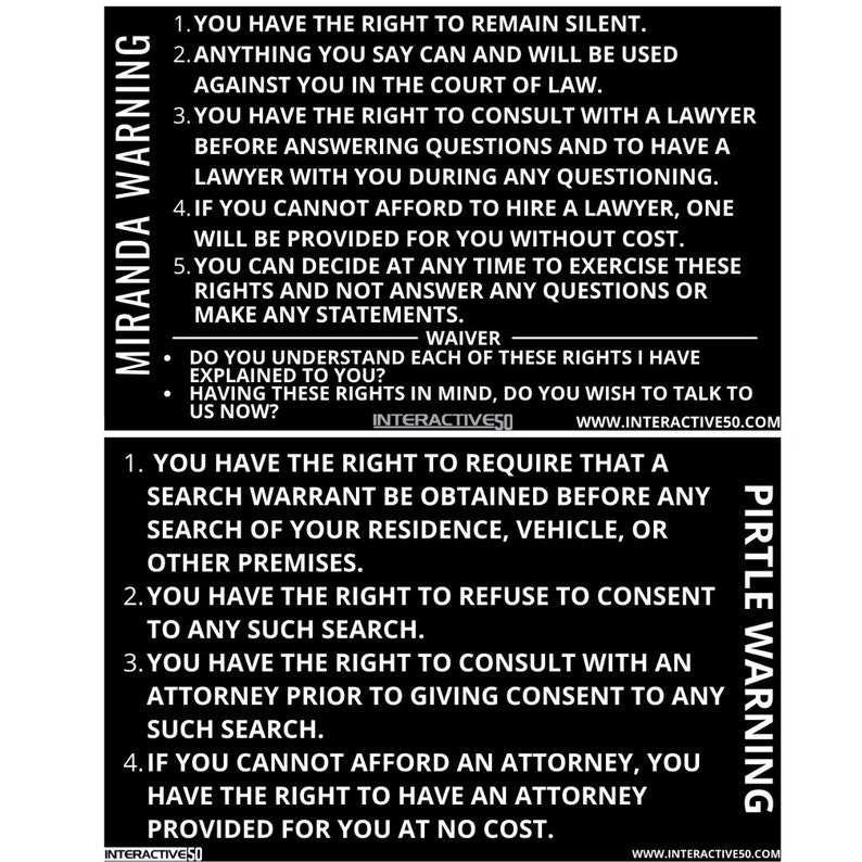 Metal Indiana Miranda / Pirtle Card - Etsy