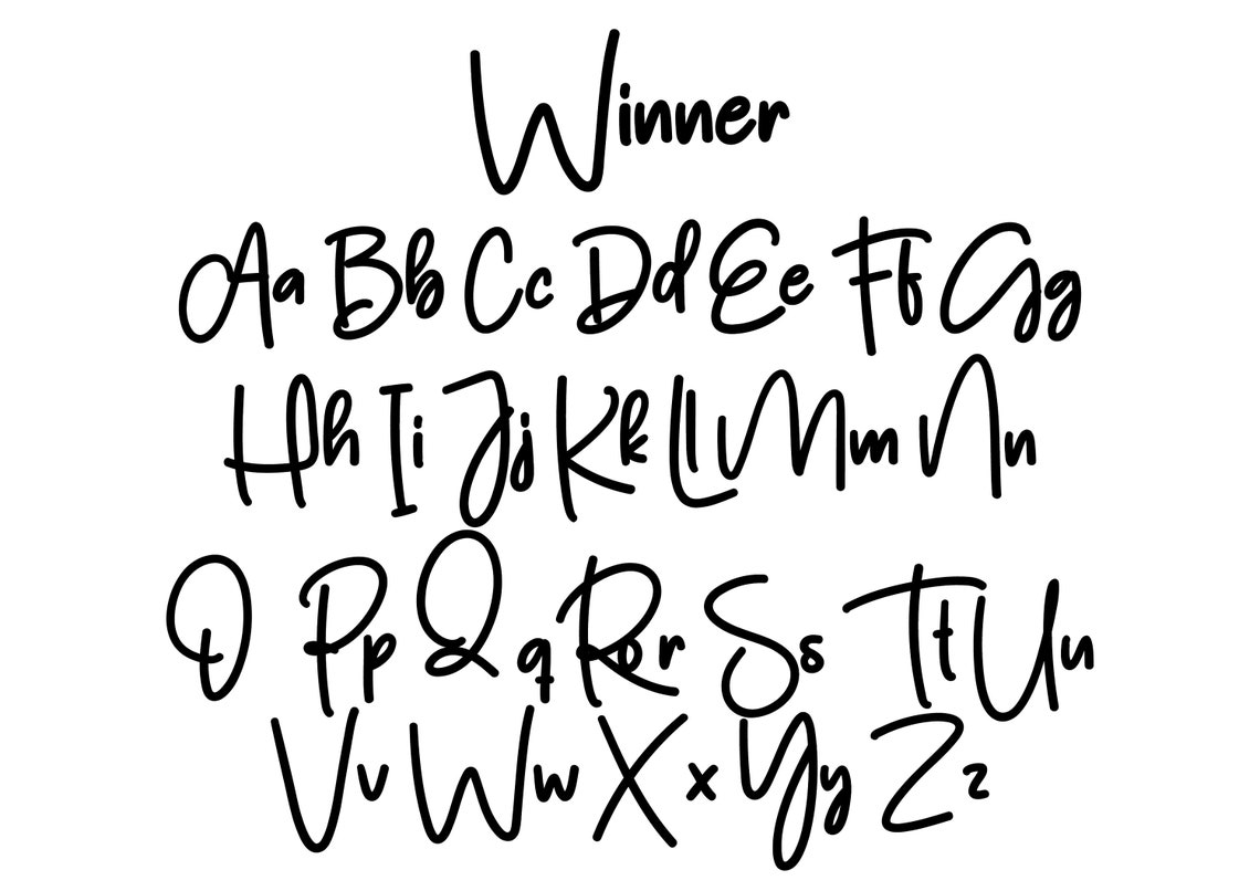 Winner - Handwritten Signature Script Font, Cursive Font, Cricut Font, Fonts for Cricut ...