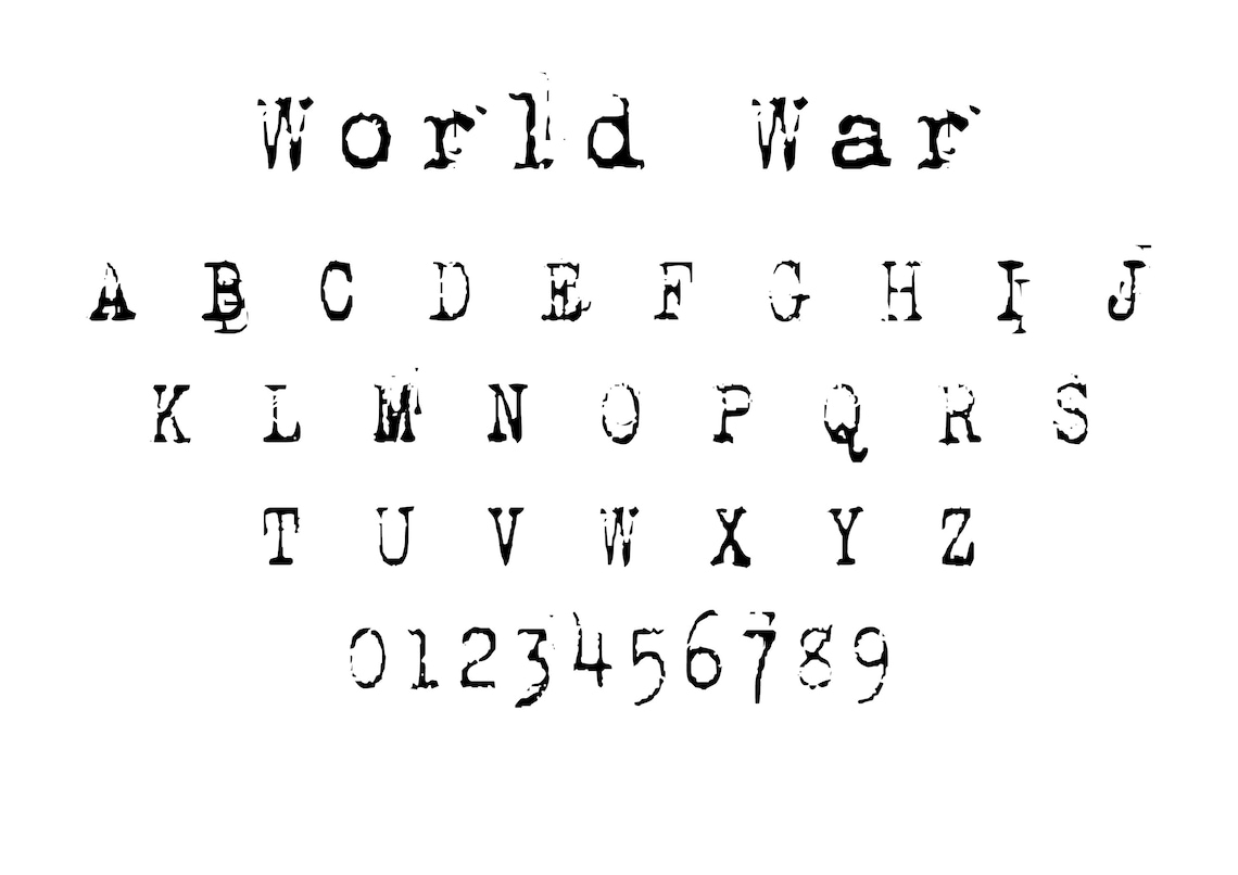 World War - Typewriter Font Svg Files for Cricut and Silhouette ...