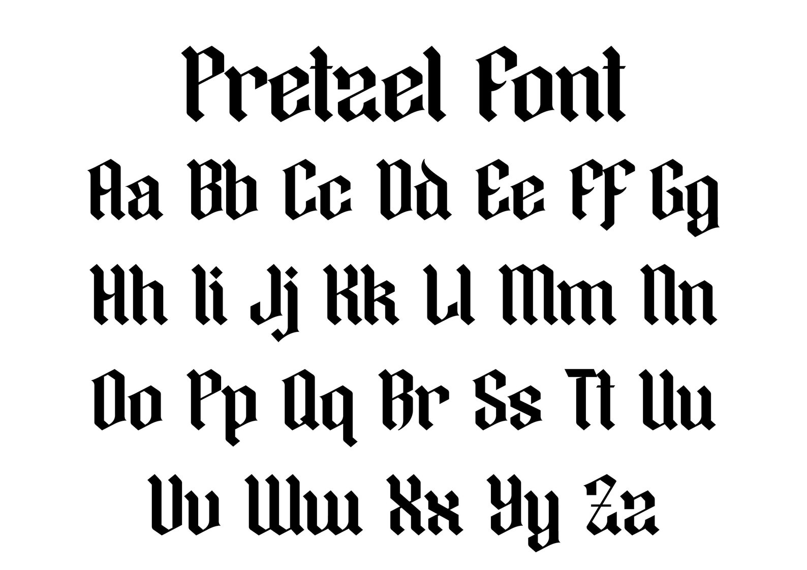 Pretxel Font - German Svg, Cricut Fonts, Old English Alphabet Svg, Cut ...