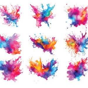 Watercolor Splash Watercolor Clipart, Paint Splatter PNG ,alcohol Ink ...