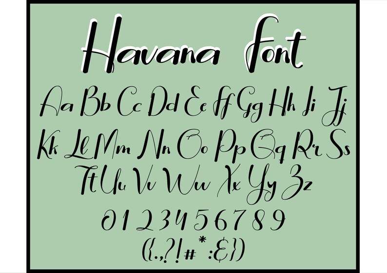 Havana Font, Handwritten Font, Script Fonts, Cursive Font SVG, SVG ...