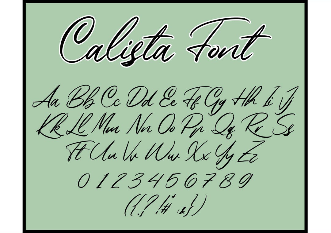 Calista Font, Calligraphy Font SVG, Fonts for Canva, Wedding Fonts ...