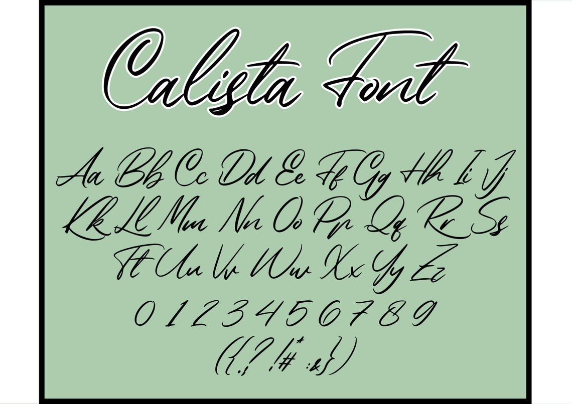Calista Font, Calligraphy Font SVG, Fonts for Canva, Wedding Fonts, Handwritten Font SVG, Script ...