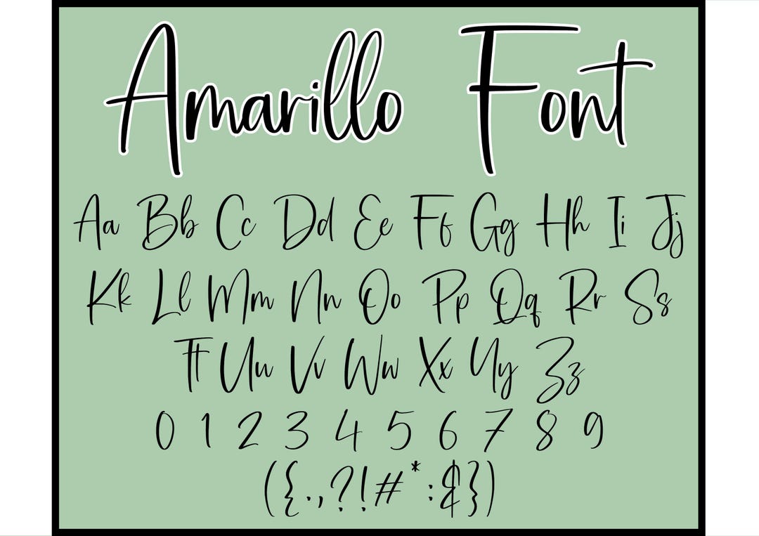 Amarillo Font, Handwritten Font, Script Fonts, Cursive Font SVG, SVG Fonts, Signature Fonts ...