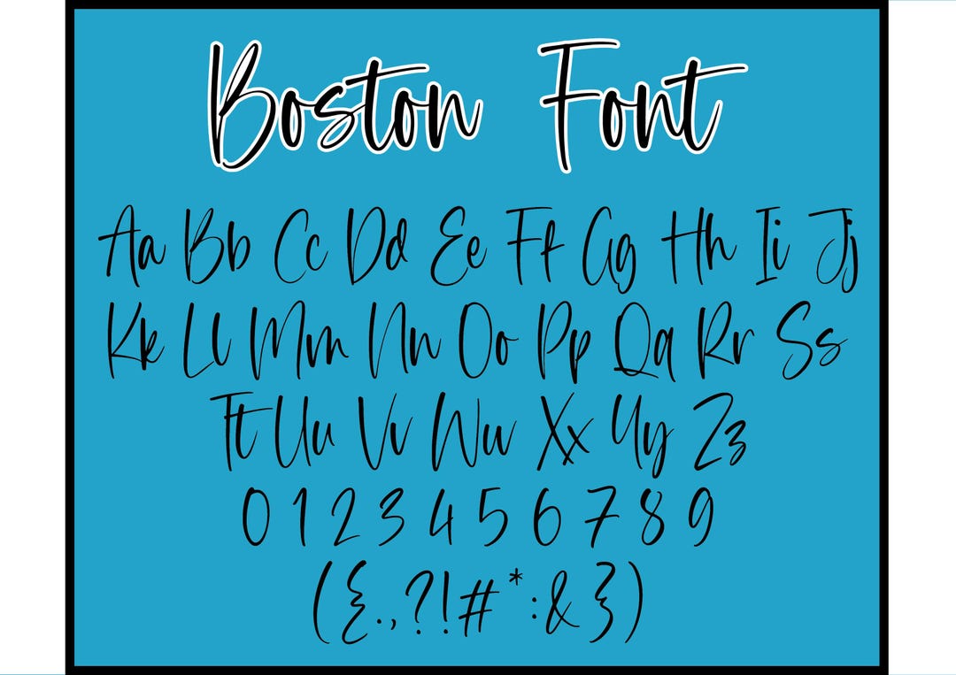 Boston Font, Handwritten Font, Script Fonts, Cursive Font SVG, SVG ...