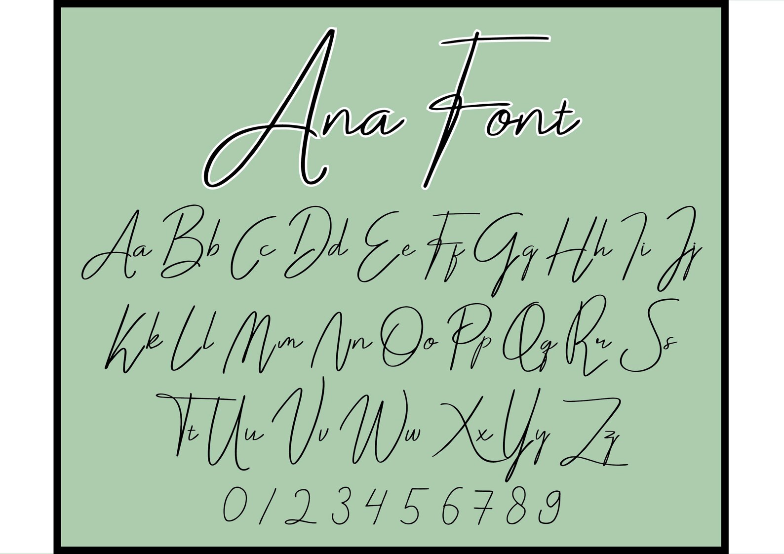 Ana Font, Handwritten Font, Script Fonts, Cursive Font SVG, SVG Fonts ...